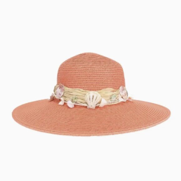 C.C Beanie | Accessories | Shell Trim Wide Brim Cc Straw Hat | Poshmark